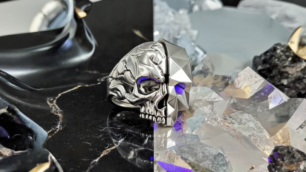 Fractured Prism Ring in Silver by Alex Armen